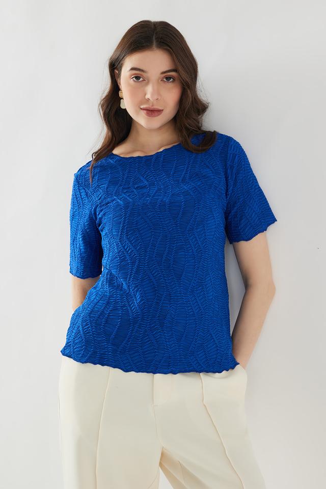 Blended Fabric Round Neck Women’s Top – EhorizonShop